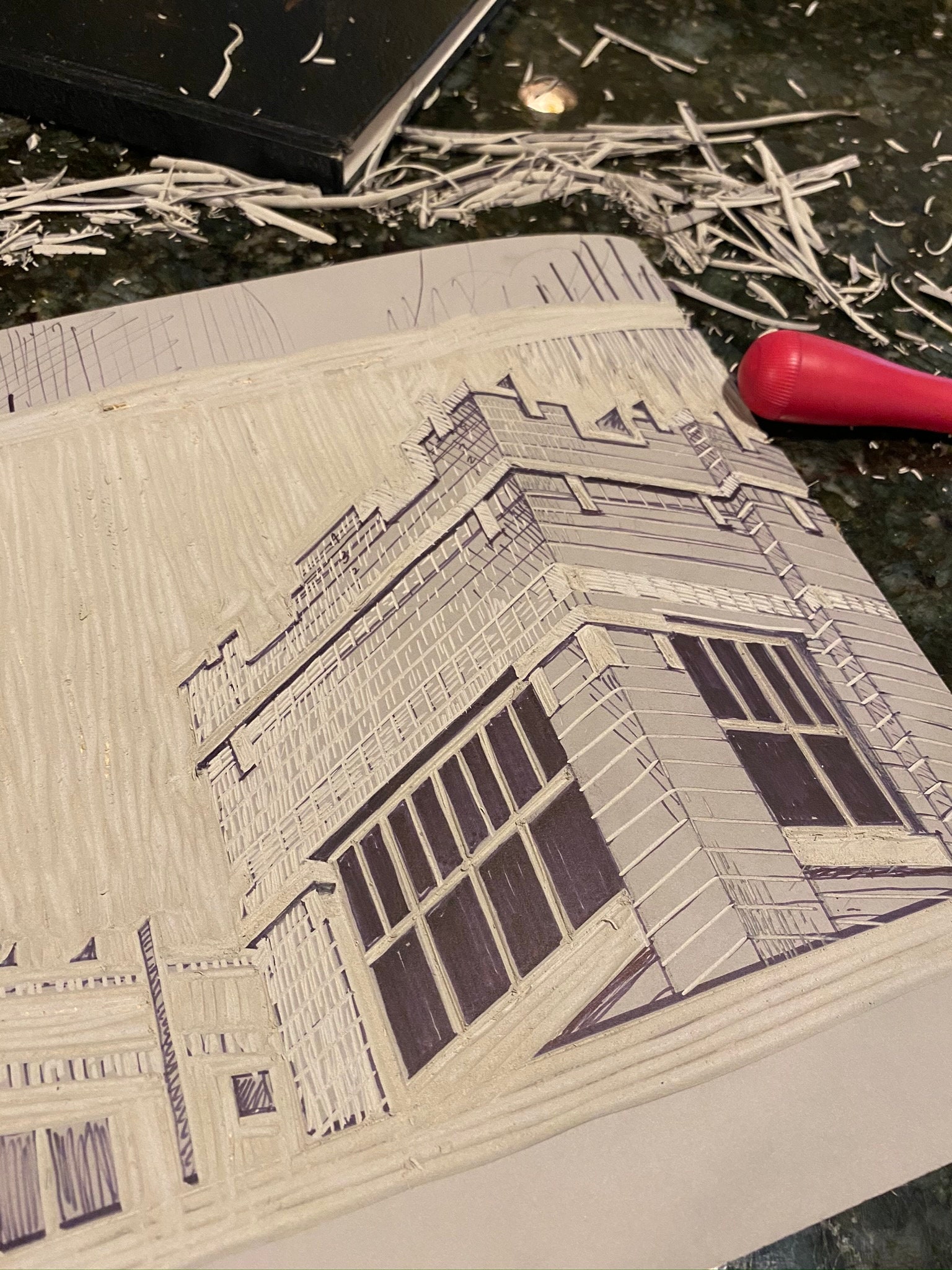 Handmade Limited Edition Linocut Print two Flat - Etsy