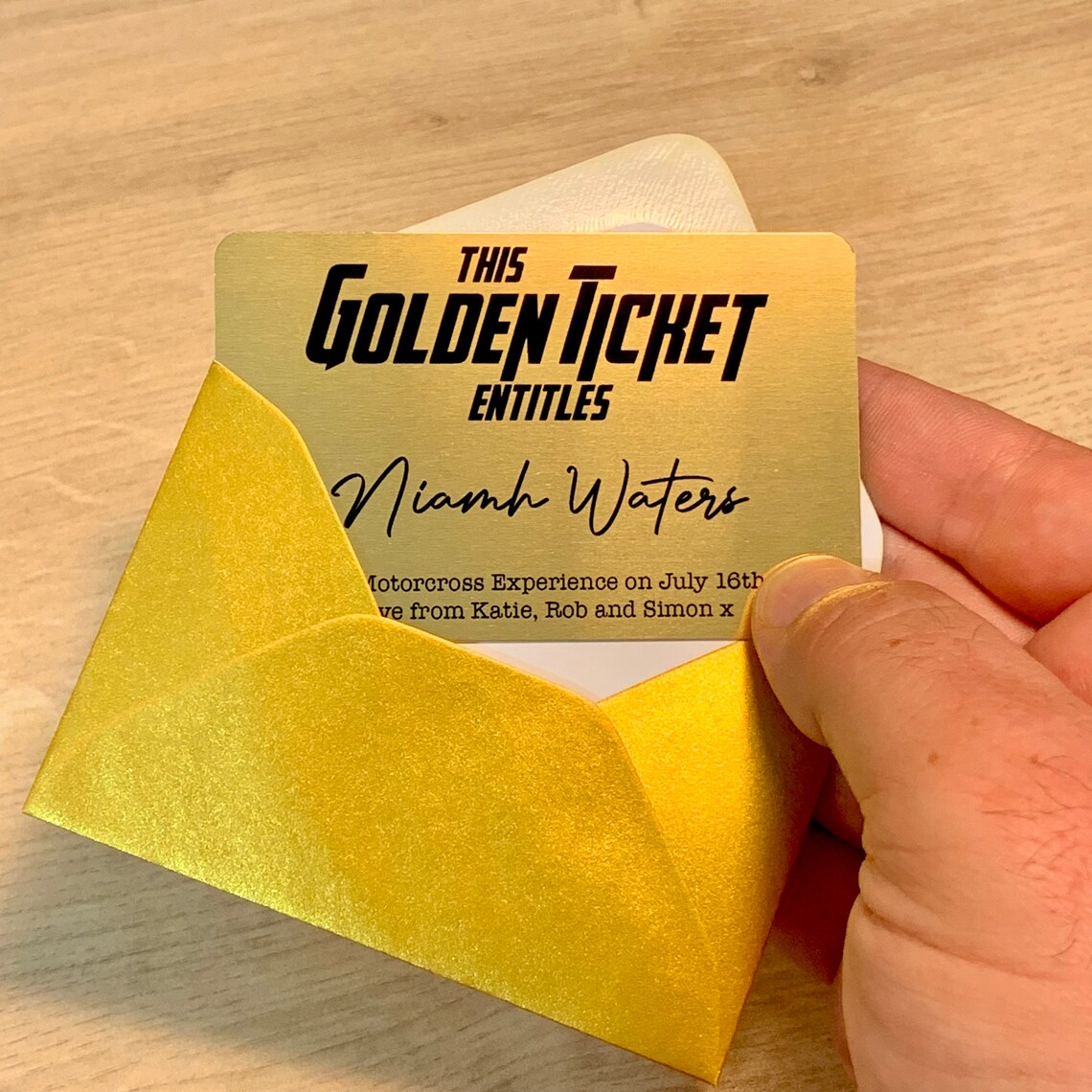 Personalised Golden Ticket Gift Voucher Sentimental Voucher | Etsy