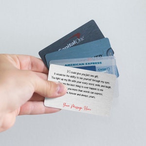 Personalised If I Could Give You One Gift Metal Wallet Card, Romantic ...