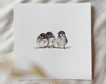 Happy Garden Visit: Robin - Miniature Art Print - Print From My ...
