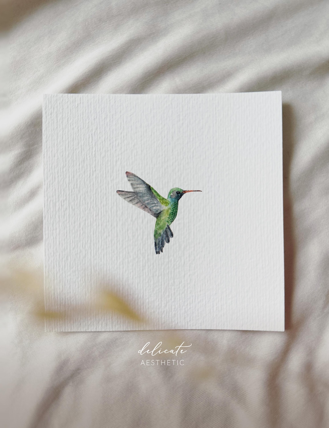 Small Watercolor Hummingbird - Miniature Art Print - Print From My ...