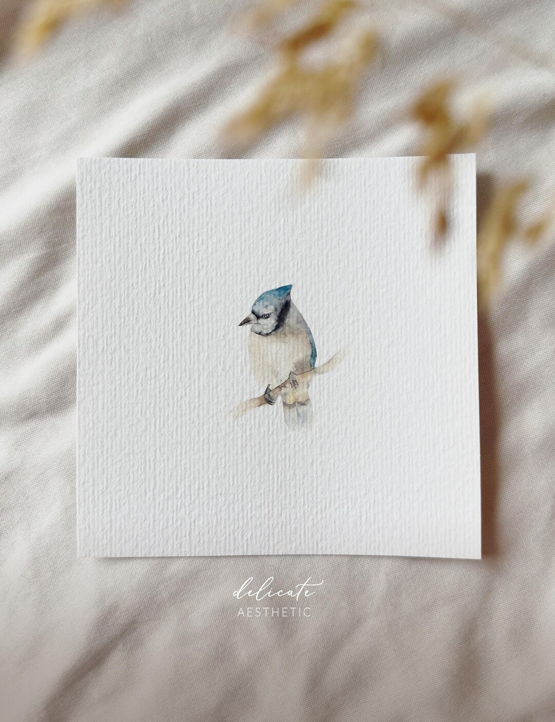 Sky-stormer: Blue Jay - Miniature Art Print - Print After My Original ...