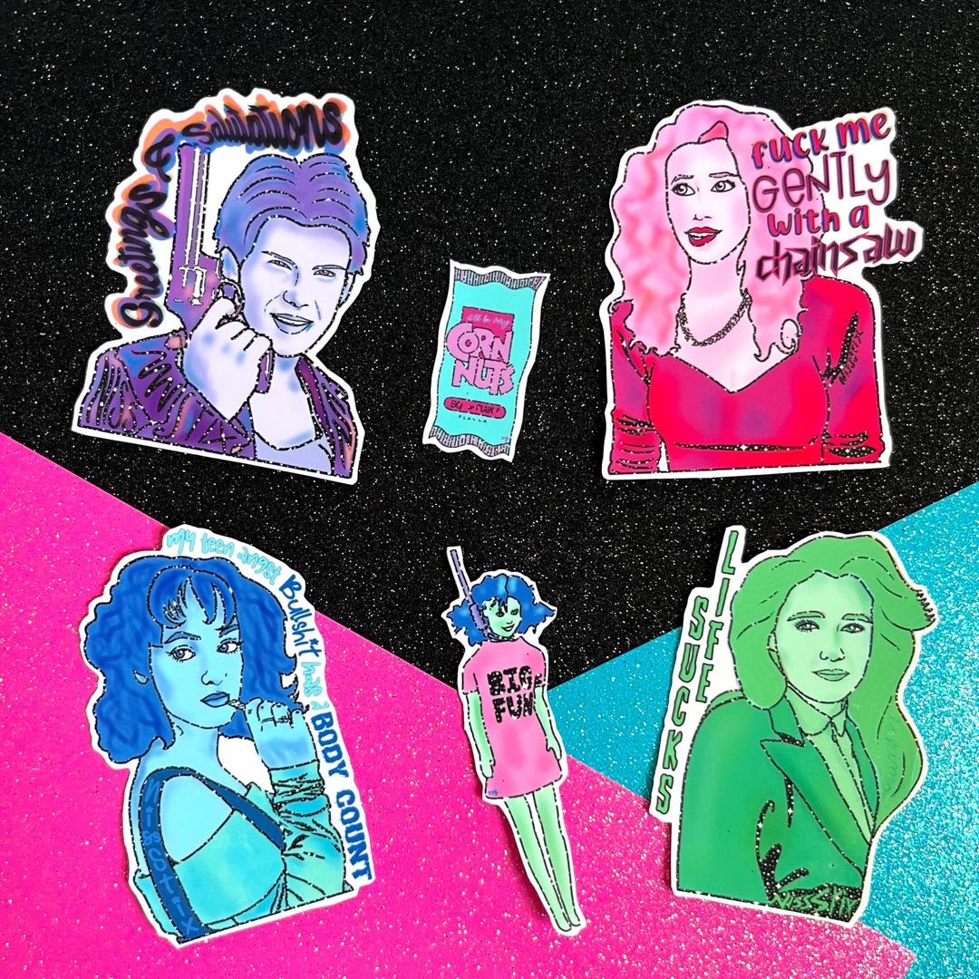 Heathers Movie 6pc Set | Water-resistant Vinyl Sticker for Laptops ...