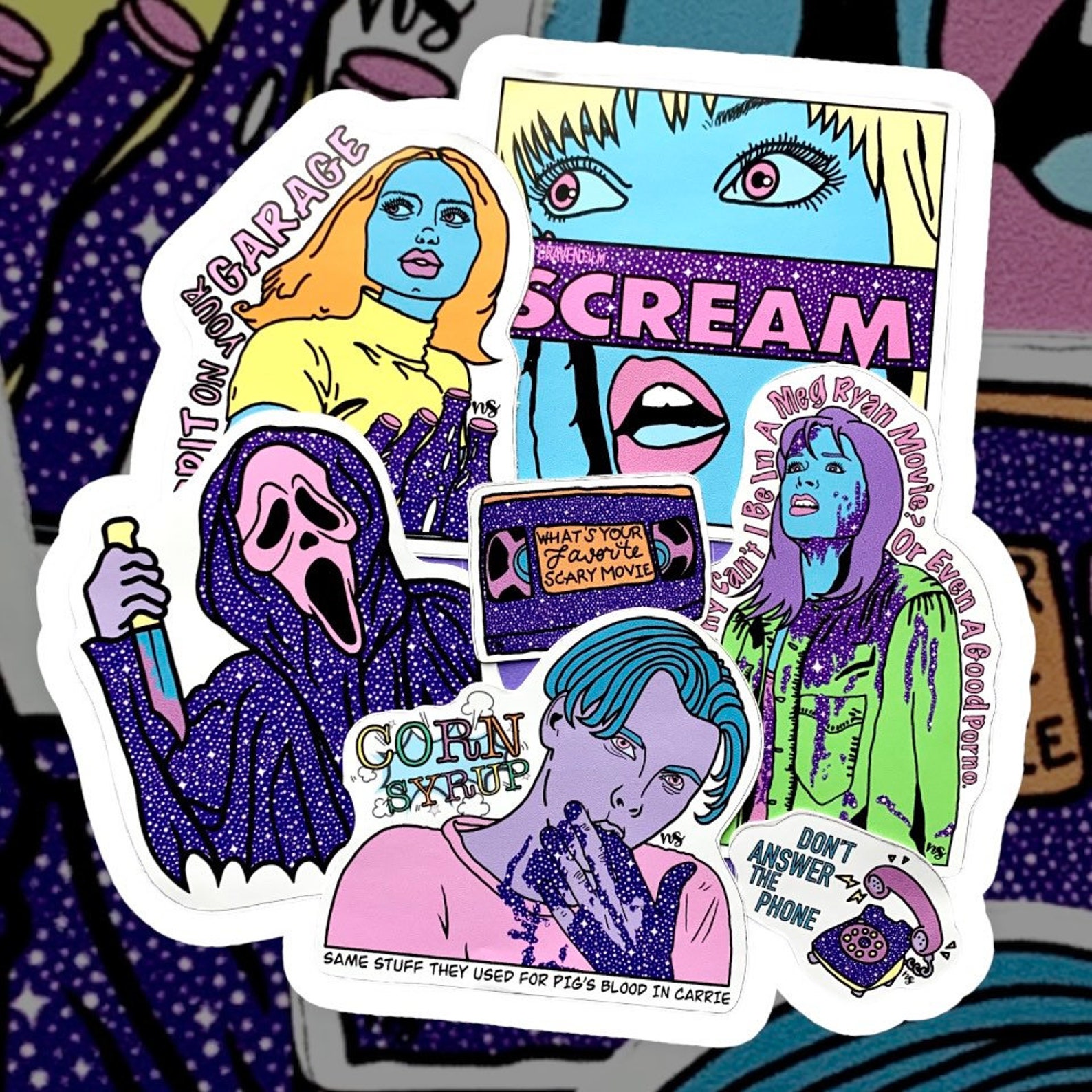 Favorite Scary Movie 7 Pc. Sticker Pack for Laptops Iphones - Etsy