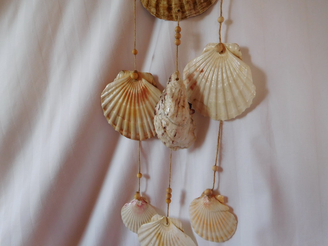 Scallop and Oyster Shell Wind Chime - Etsy