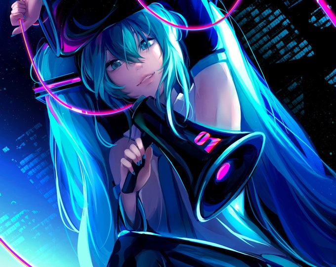 Hatsune Miku Art Print - Etsy