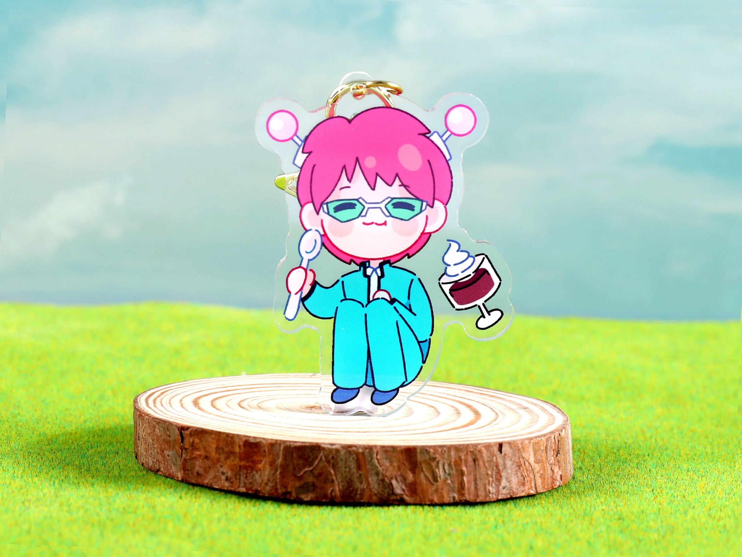 Saiki K Acrylic Keychain - Etsy