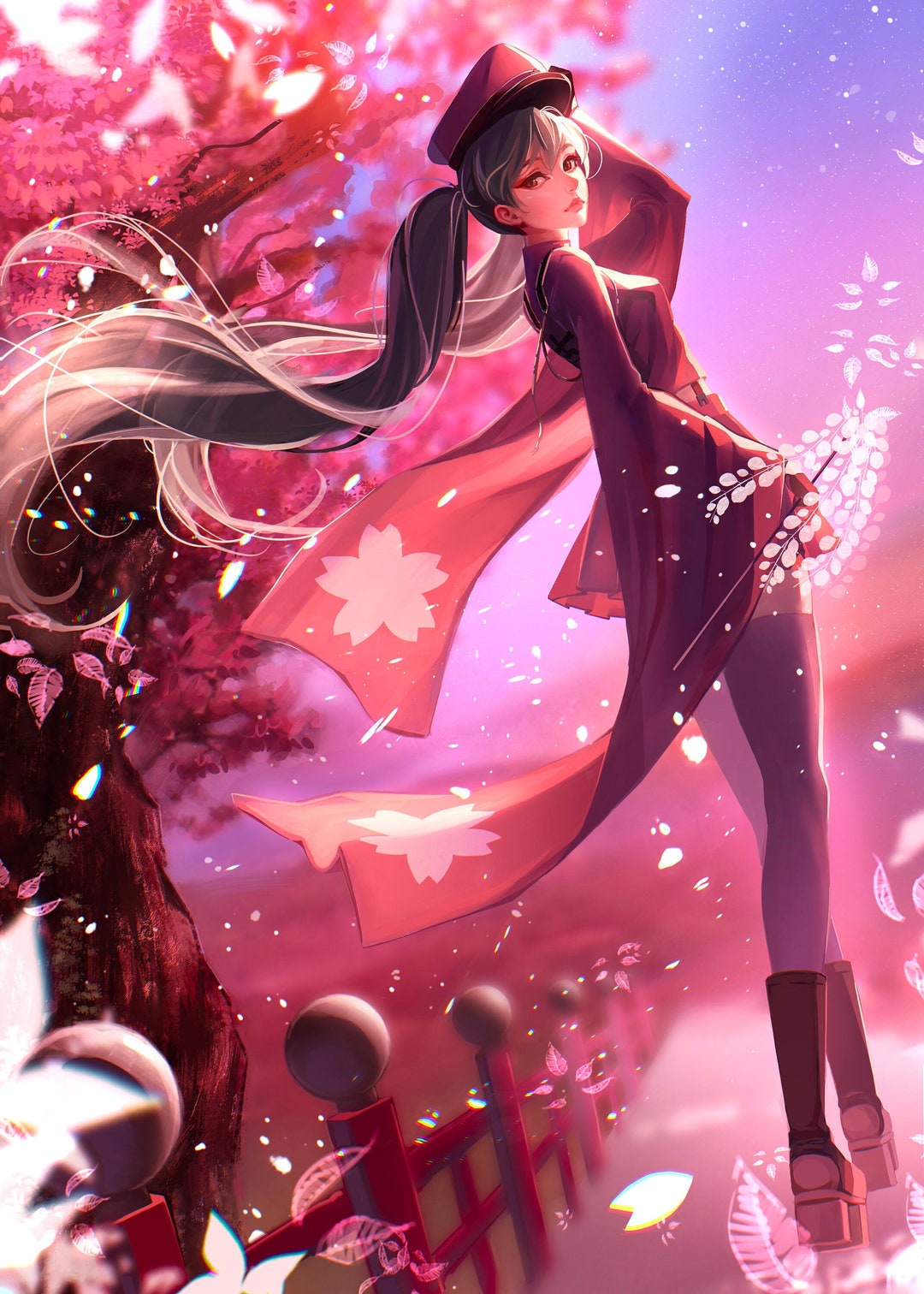 Hatsune Miku Senbonzakura Art Print - Etsy