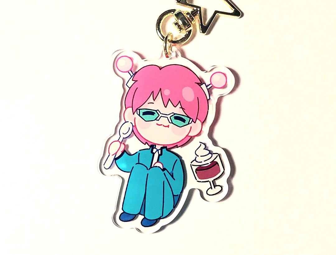 Saiki K Acrylic Keychain - Etsy