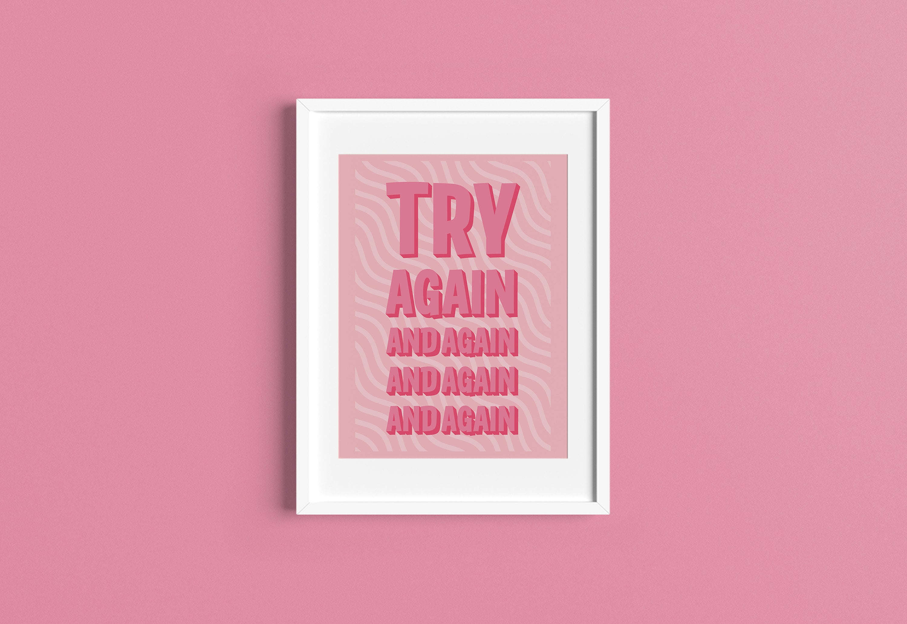 Try Again Poster A5 Decor Print Inspirational - Etsy UK