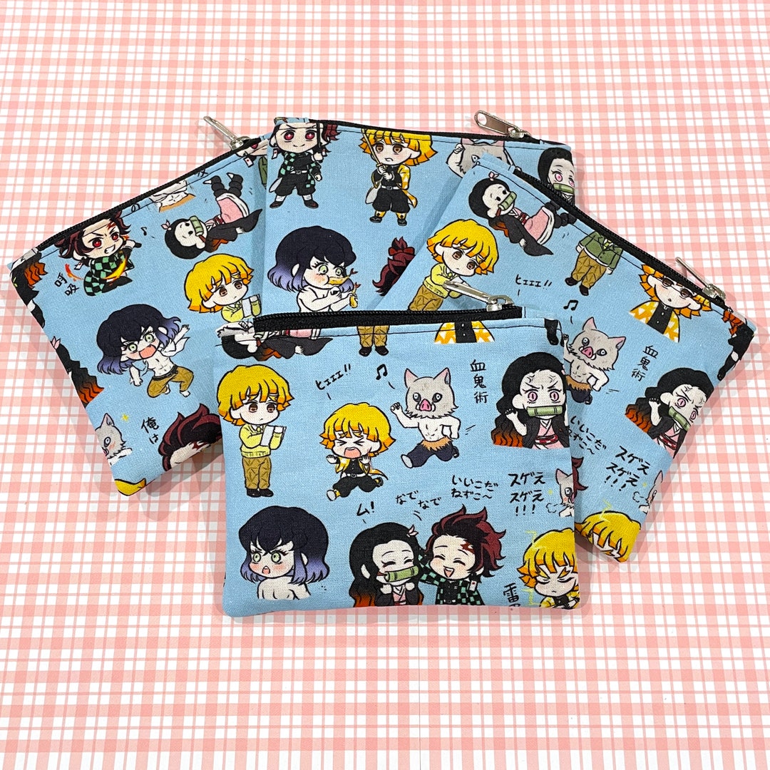 Zippered Coin Pouch, Japanese Demon Anime, , Small Zipper Pouches, Coin ...