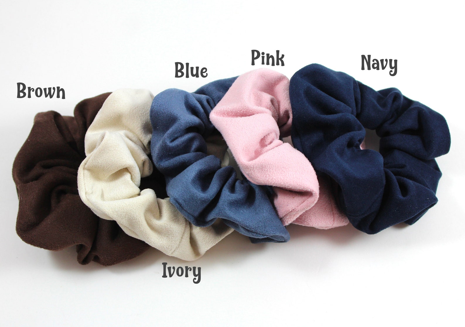 Faux Suede Hair Scrunchies Super Soft Faux Suede Handmade - Etsy