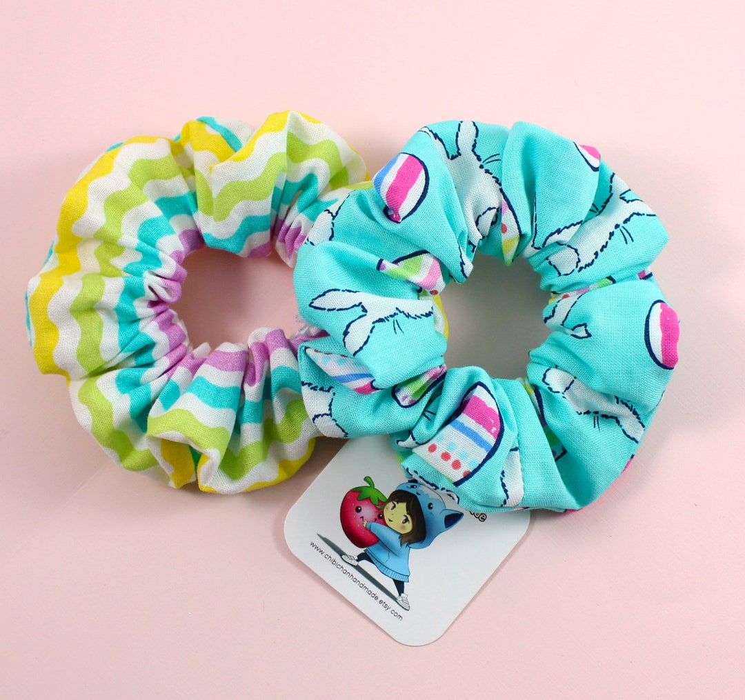 Easter Hair Scrunchie Set Easter Bunny Scrunchie, White Rabbit, Little ...