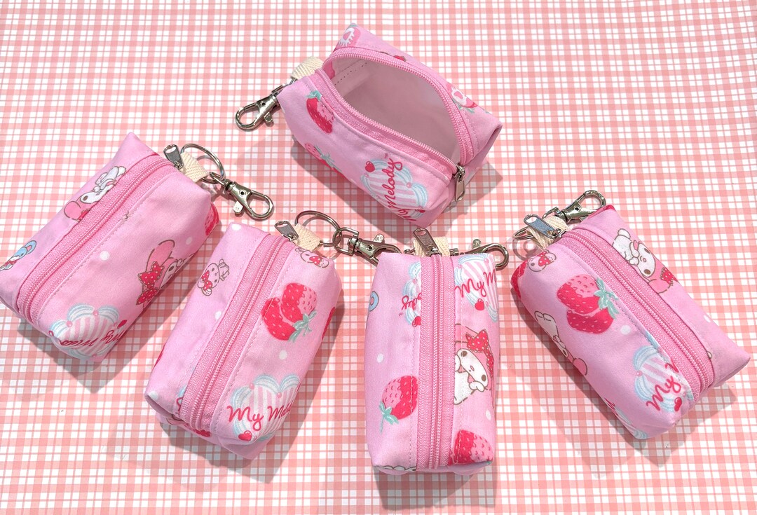 Cute Bunny Mini Boxy Zippered Coin Pouch, Keychain Pouch, Mini Boxy ...
