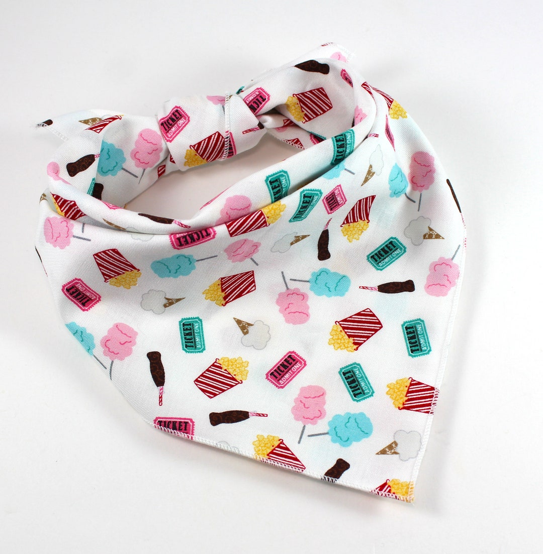 Dog bandana Pet Bandanas Sweet treats dog bandana, carnival food, junk ...