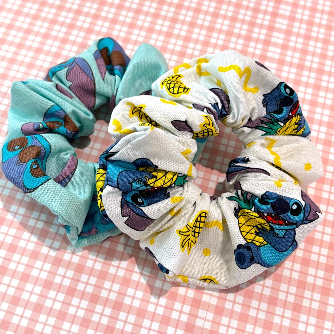 Stitch Hair Scrunchie Set 626 Stitch, Aloha Stitch, Pineapple Stitch ...