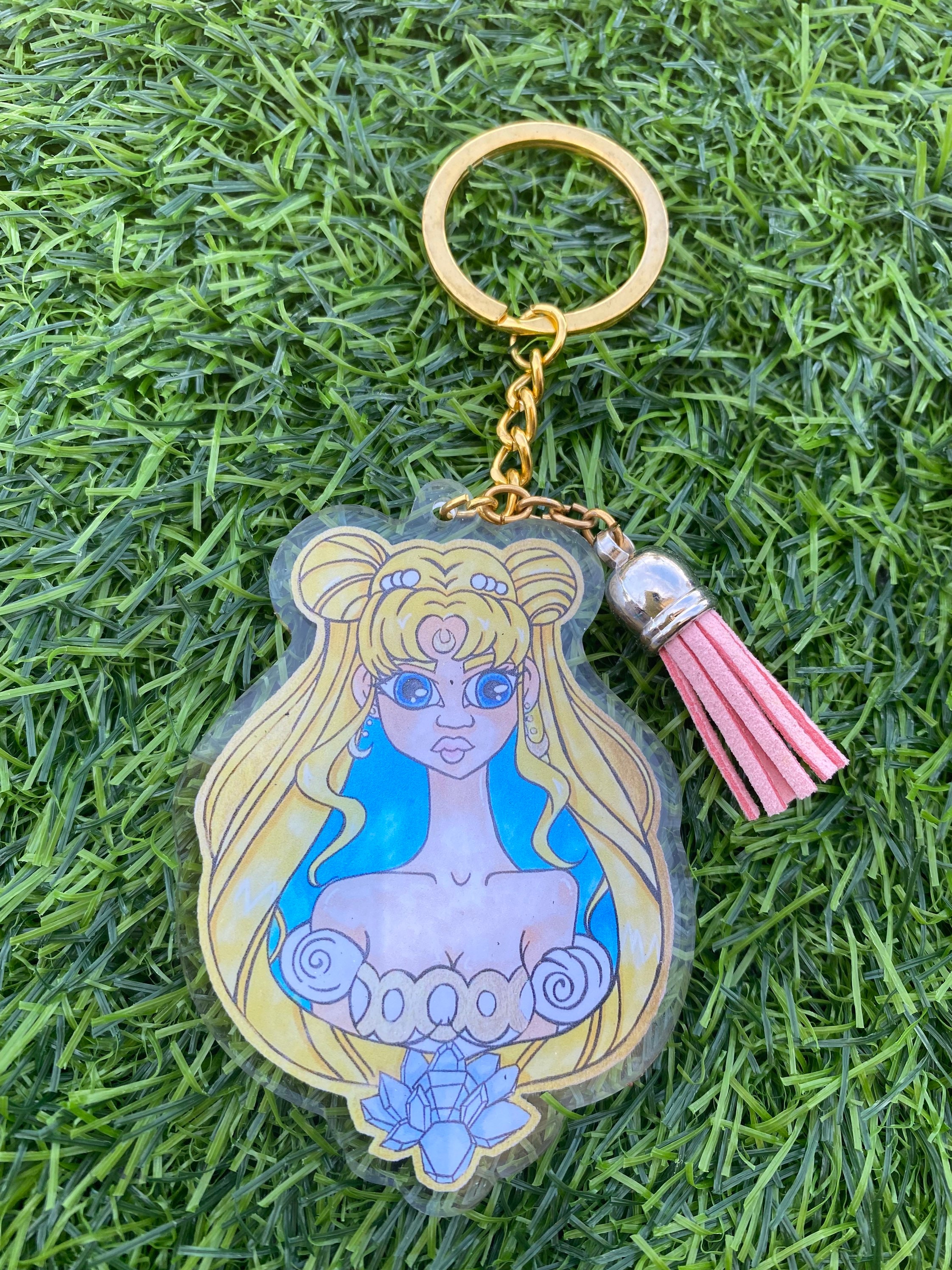 Princess Serenity Keychains 3x3 Alcohol Markers Traditional Art Serena ...