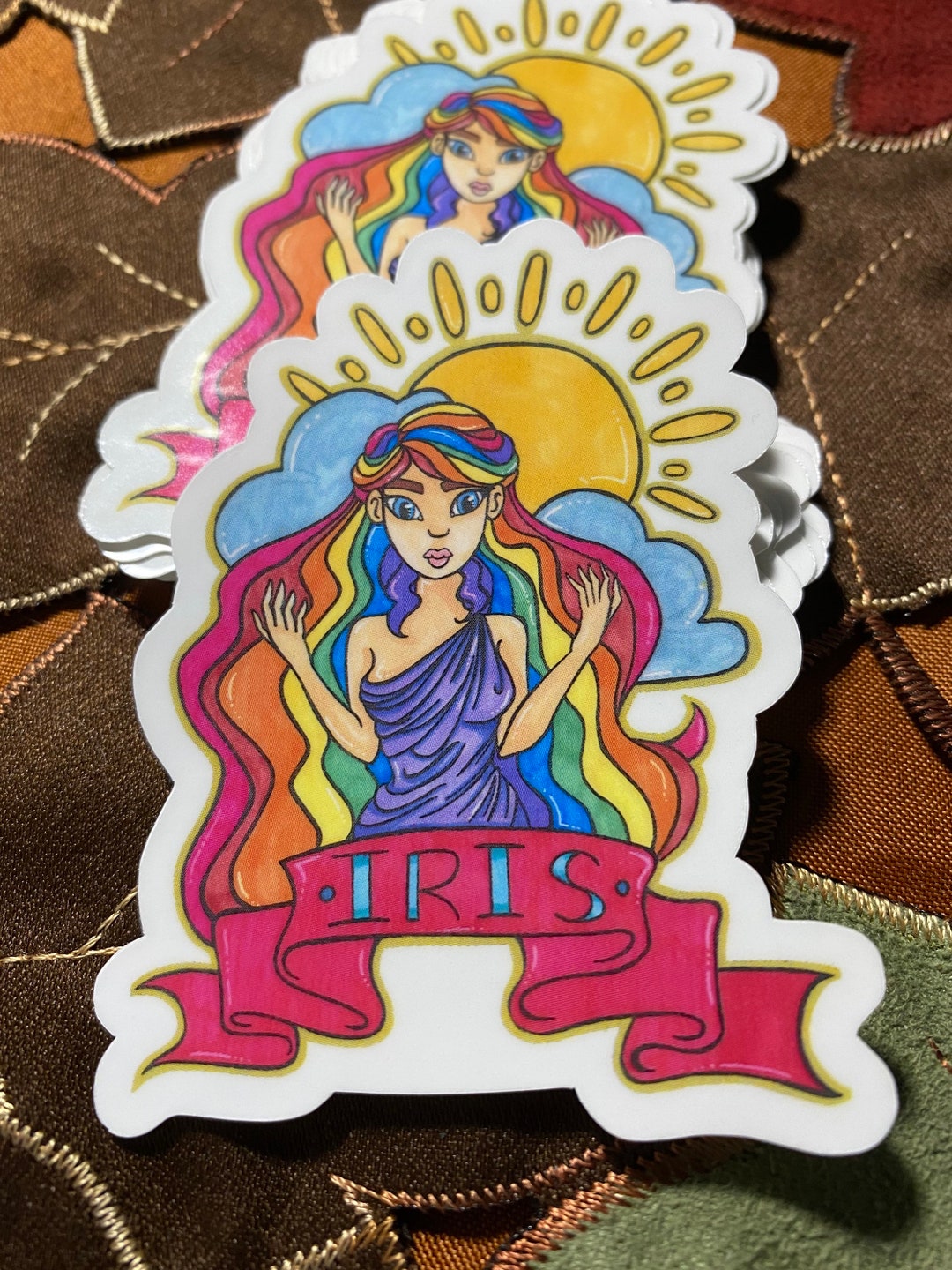 Iris Stickers- 3”x3”- Alcohol Markers - Traditional Art - Rainbow ...