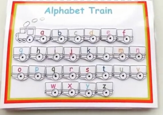 Alphabet Train Activity Sheet - Etsy