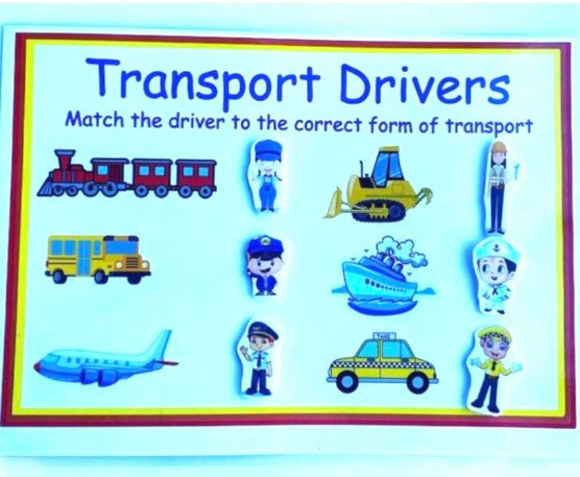 Transport Drivers Activity Sheets x2 - Etsy UK