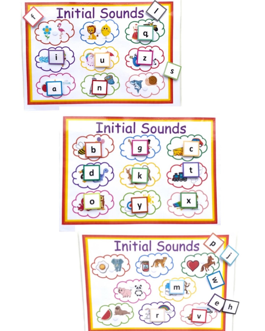 Initial Sounds Phonics Work Sheets x3 - Etsy