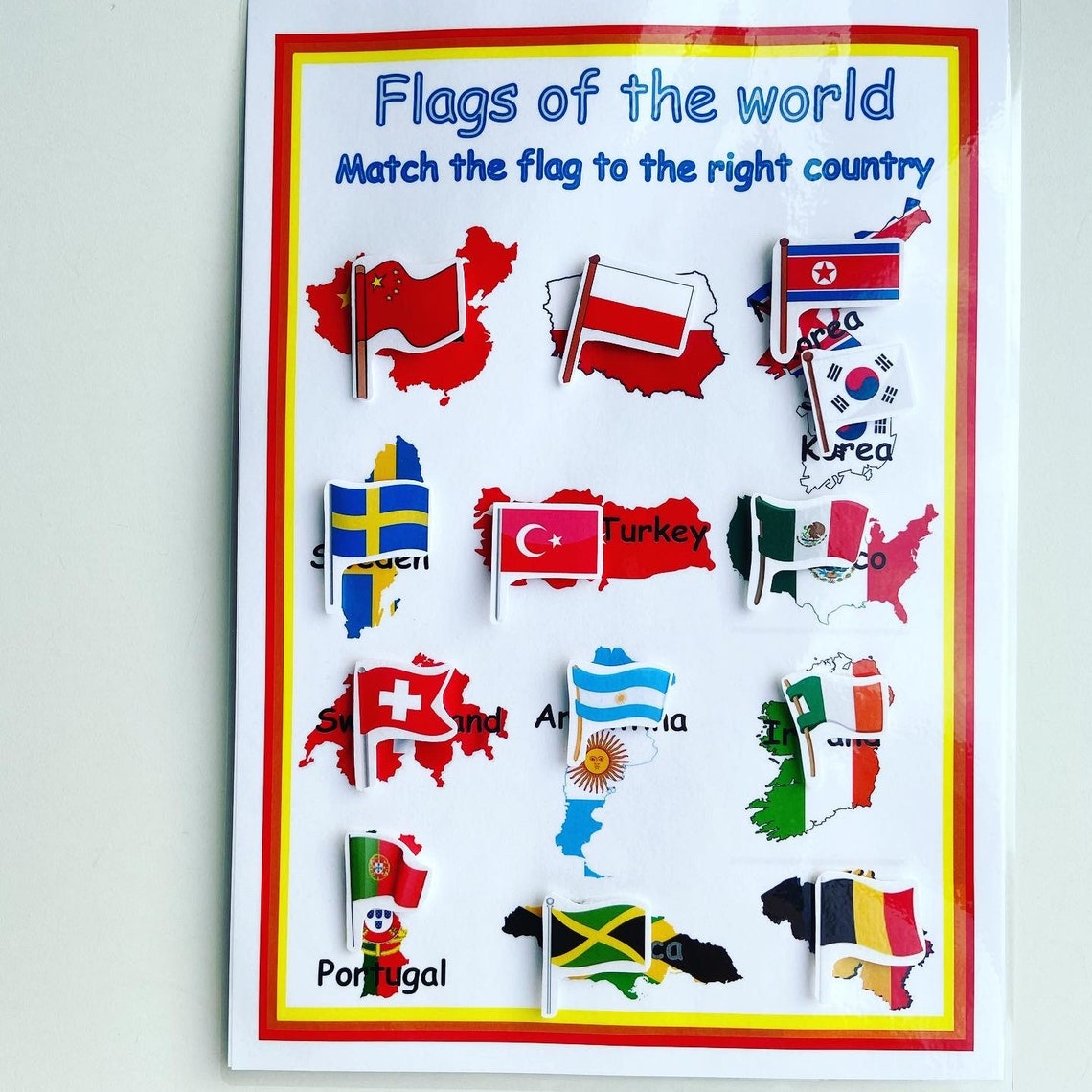 Flags of the World Activity Sheets x2 - Etsy
