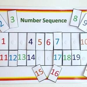 Number Sequence Worksheet 1-20 - Etsy