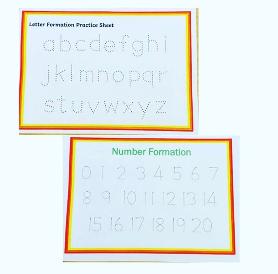 Letter and Number Dot Formation x2 - Etsy