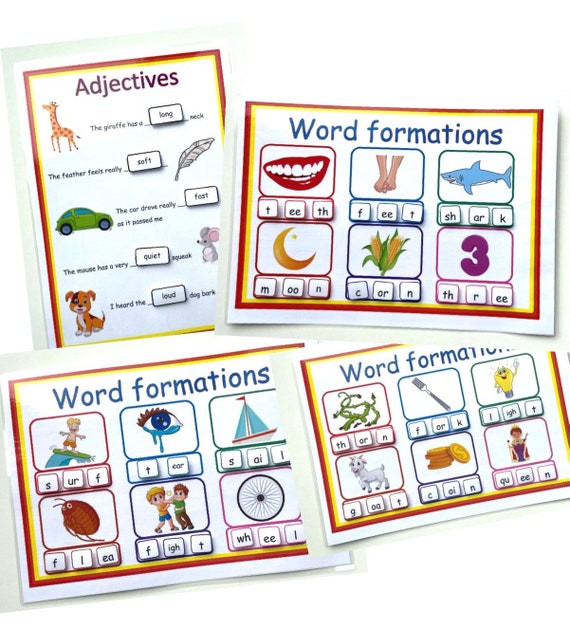 Word Formation / Adjectives Work Sheets - Etsy UK
