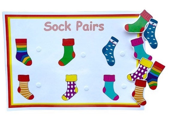 Sock Match Activity Sheet - Etsy