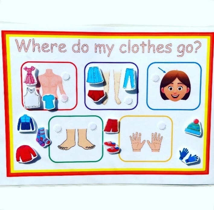 Where Do My Clothes Go Activity Sheet - Etsy