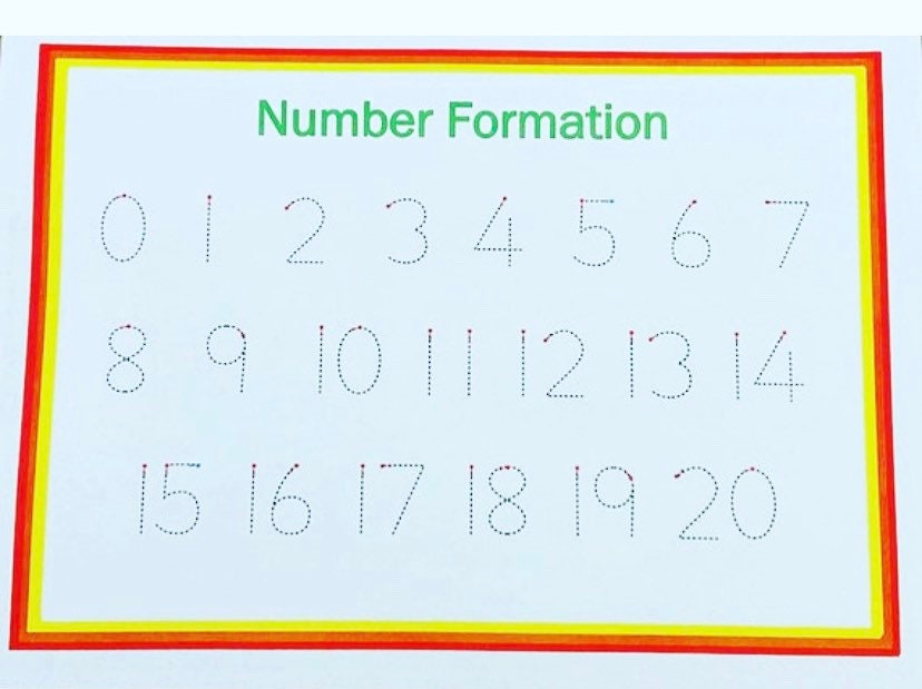 Letter and Number Dot Formation x2 - Etsy