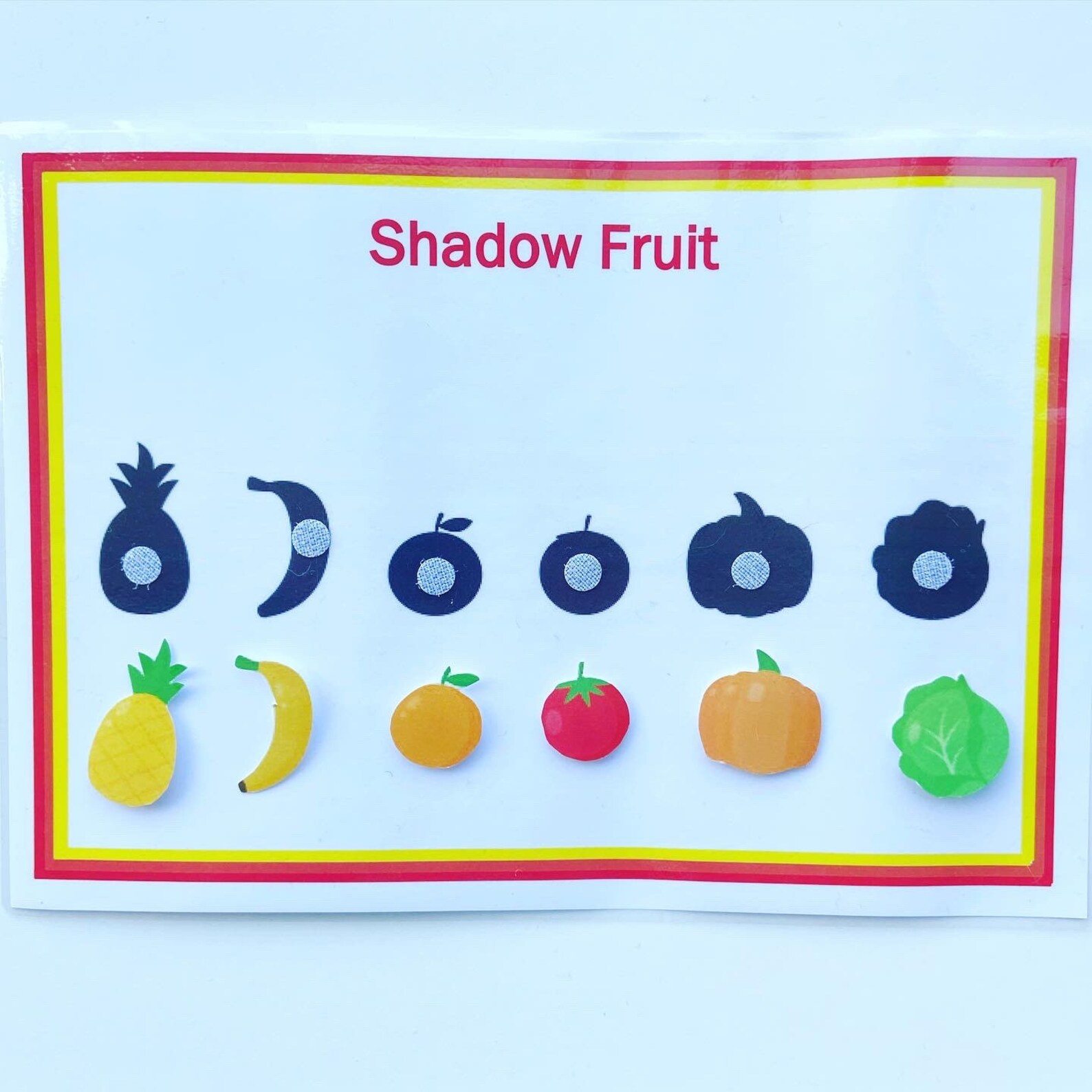 Shadow Fruit Activity Sheet - Etsy UK