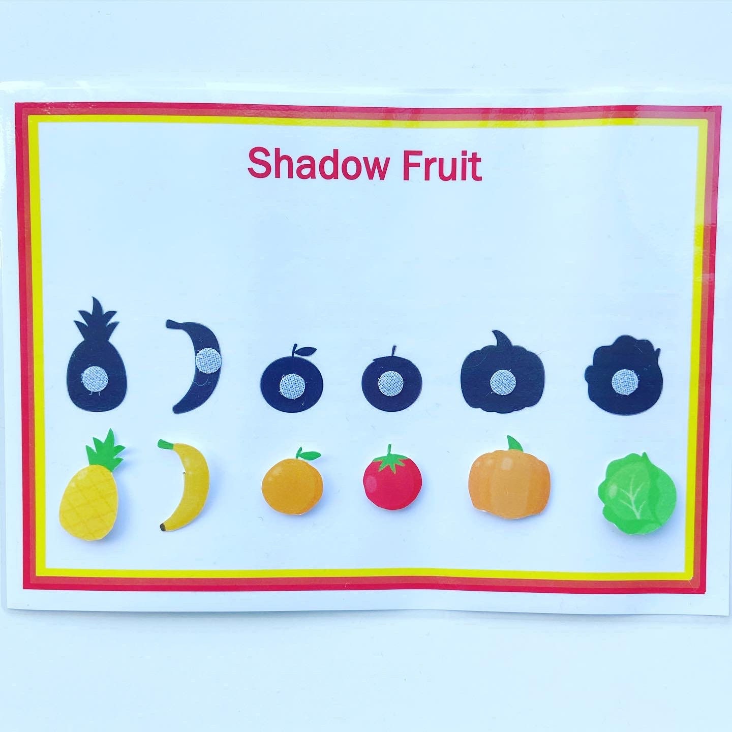 Shadow Fruit Activity Sheet - Etsy UK