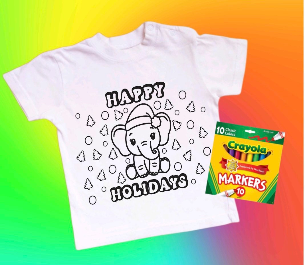 Coloring Shirt | Coloring Shirts | Washable | Reusable | Coloring Book ...