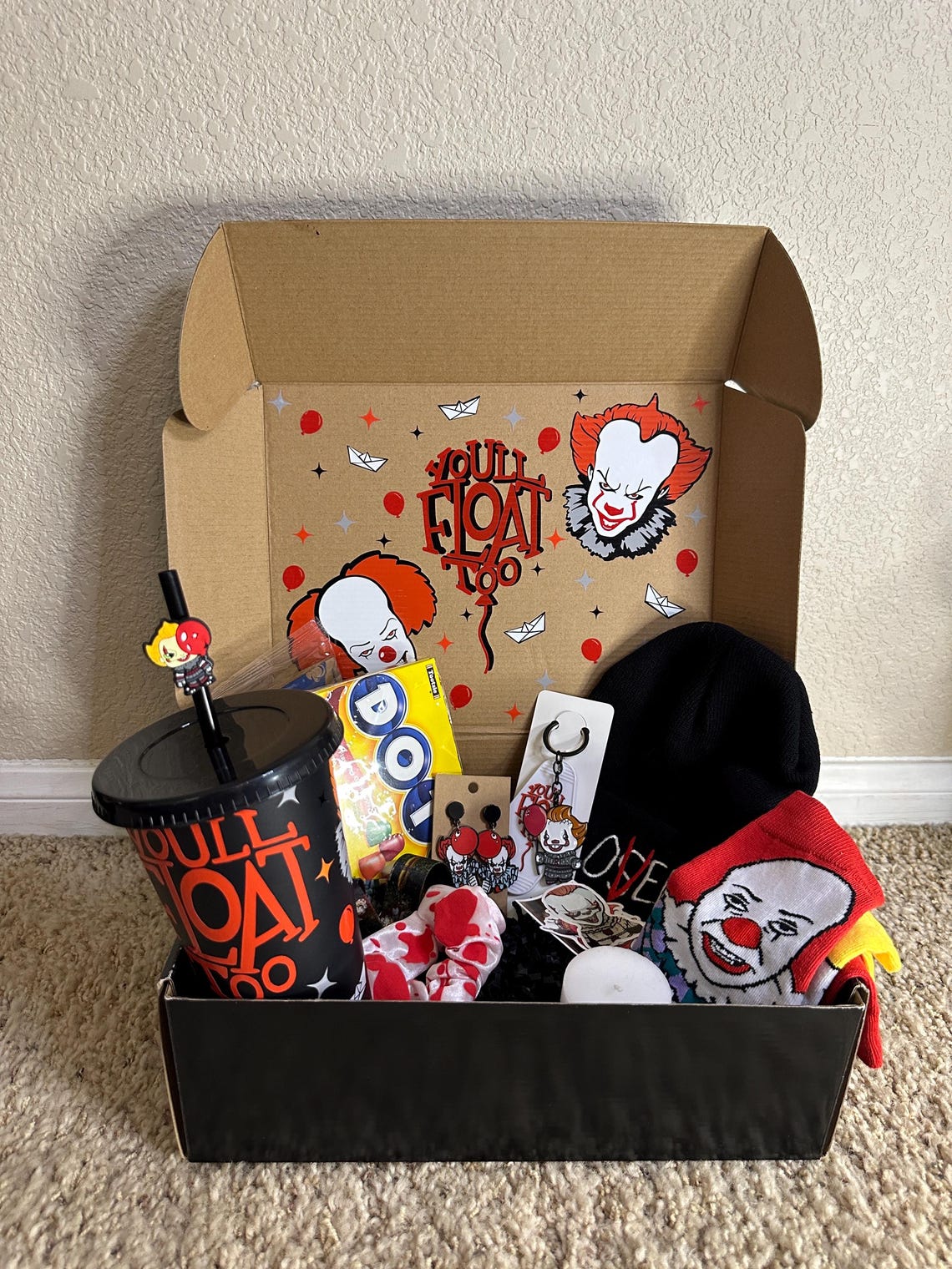 Movie Night Box Horror Fans Gift Box Gift Set Cold Cup Tumbler Custom ...