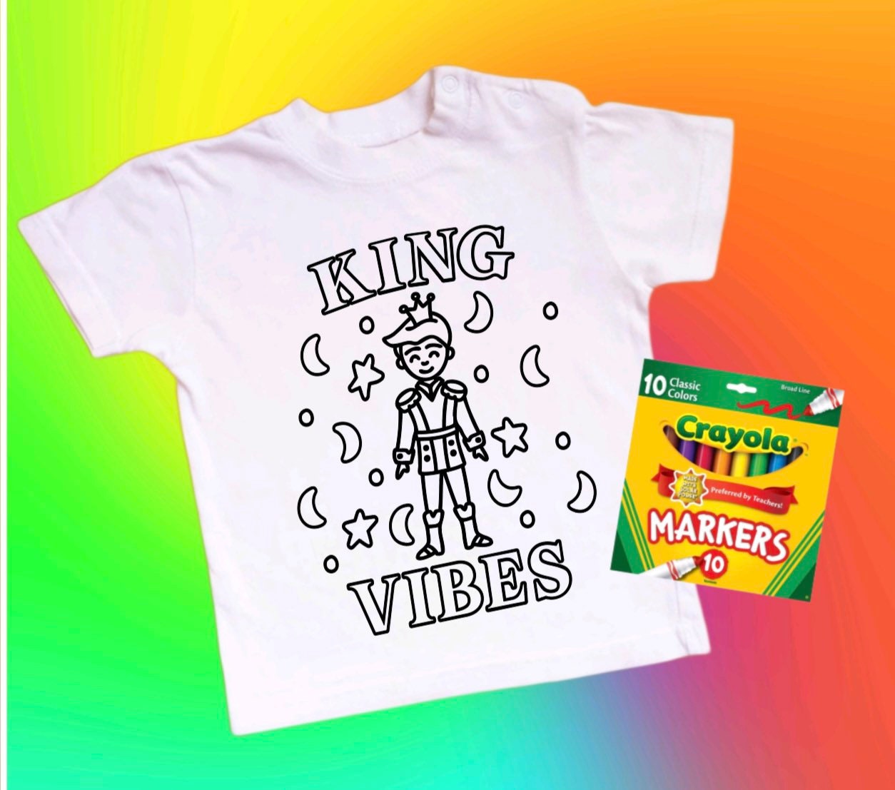 Washable Kids Coloring Shirt: Reusable Cartoon Activity - Etsy
