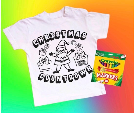 Coloring Shirt | Coloring Shirts | Washable | Reusable | Coloring Book ...
