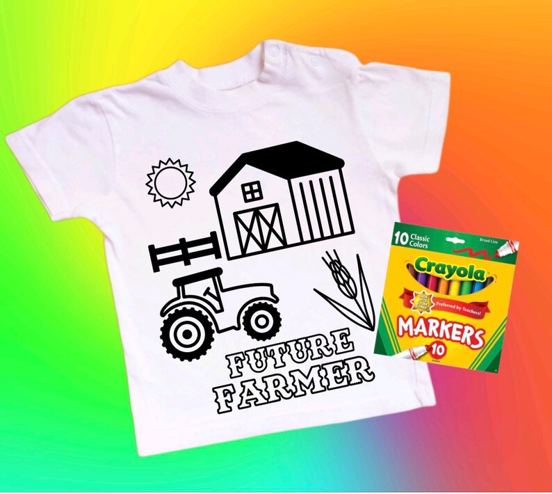 Coloring Shirt | Coloring Shirts | Washable | Reusable | Coloring Book ...