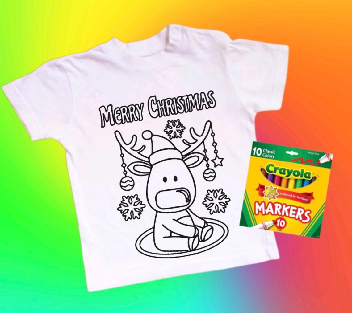 Coloring Shirt | Coloring Shirts | Washable | Reusable | Coloring Book ...