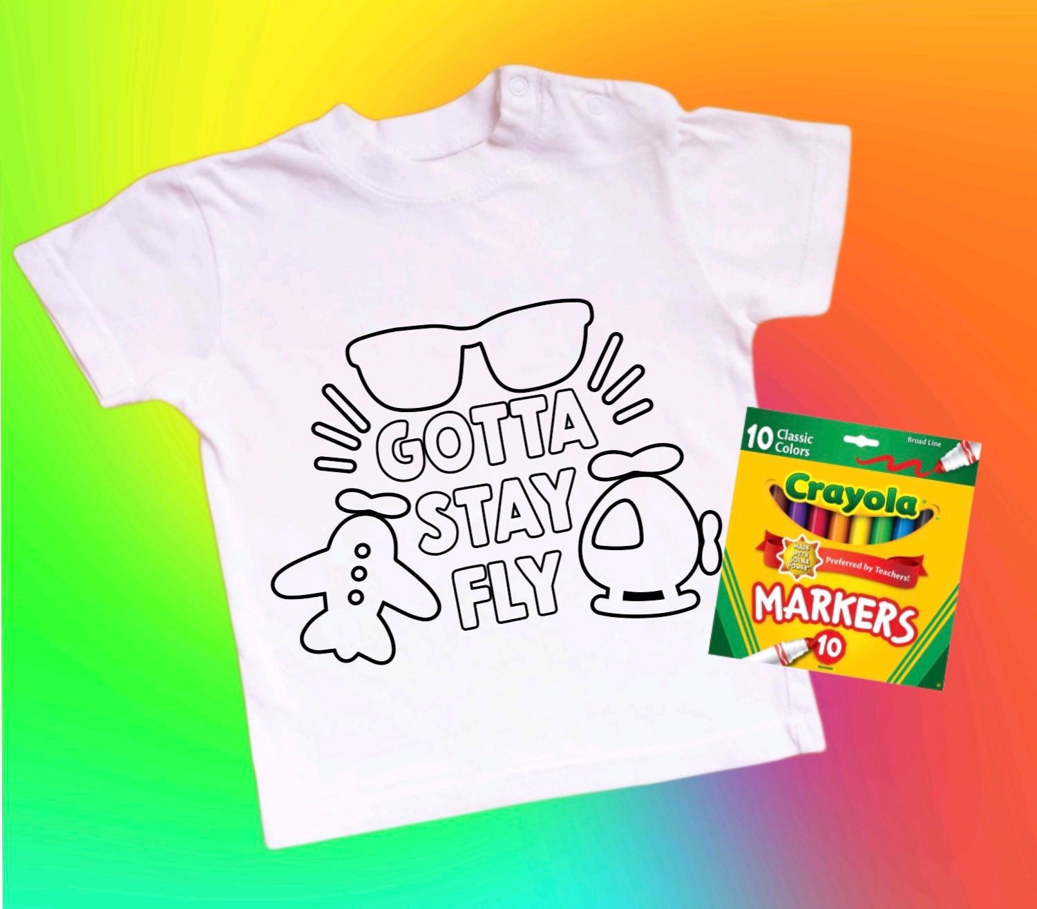 Coloring Shirt | Coloring Shirts | Washable | Reusable | Coloring Book ...