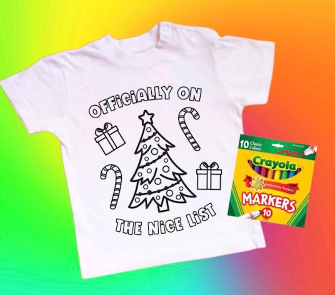Coloring Shirt | Coloring Shirts | Washable | Reusable | Coloring Book ...