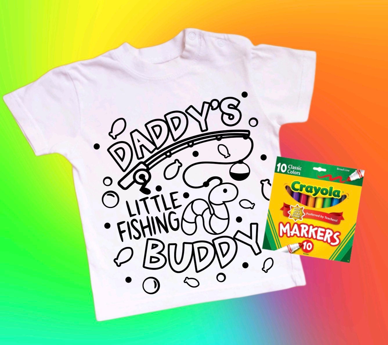 Coloring Shirt Coloring Shirts Washable Reusable Coloring Book Shirt ...