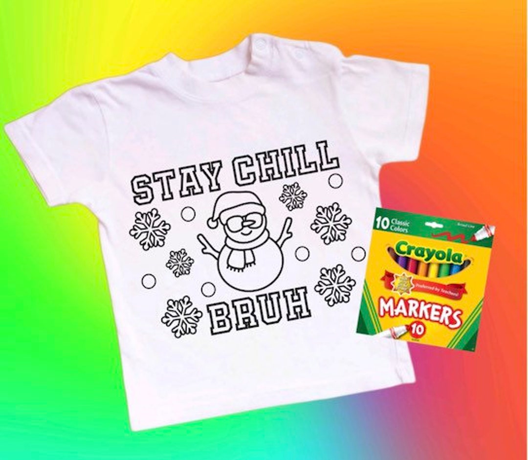 Coloring Shirt Coloring Shirts Washable Reusable Coloring Book Shirt ...