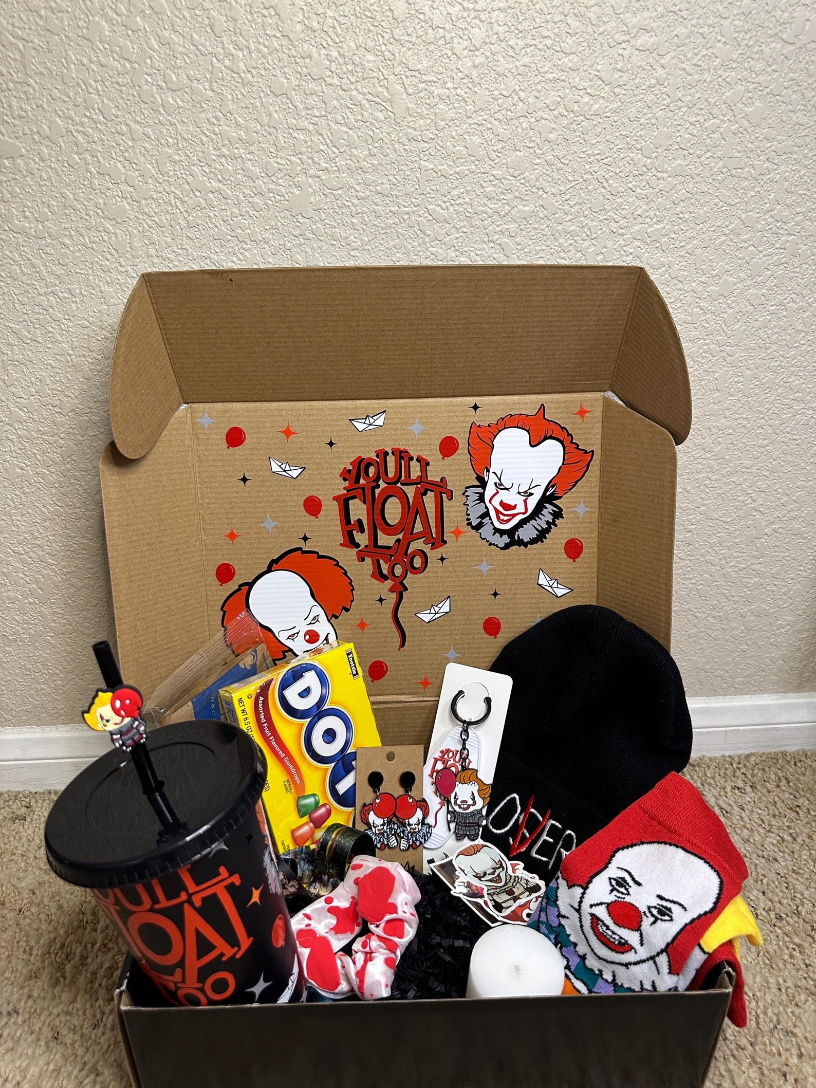 Movie Night Box Horror Fans Gift Box Gift Set Cold Cup Tumbler Custom ...