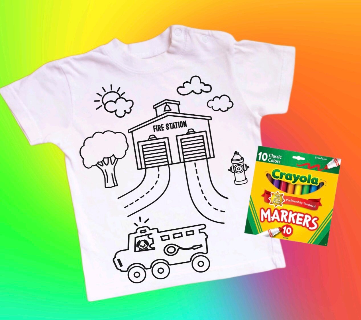 Coloring Shirt | Coloring Shirts | Washable | Reusable | Coloring Book ...