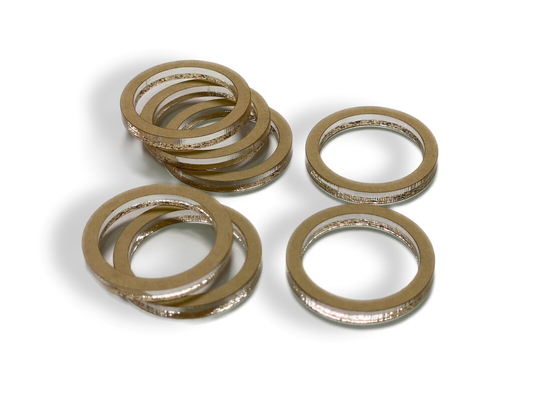 Clear Acrylic Washer Blanks Set of 60 PCS - 1.20" Diameter X .9375" ID ...