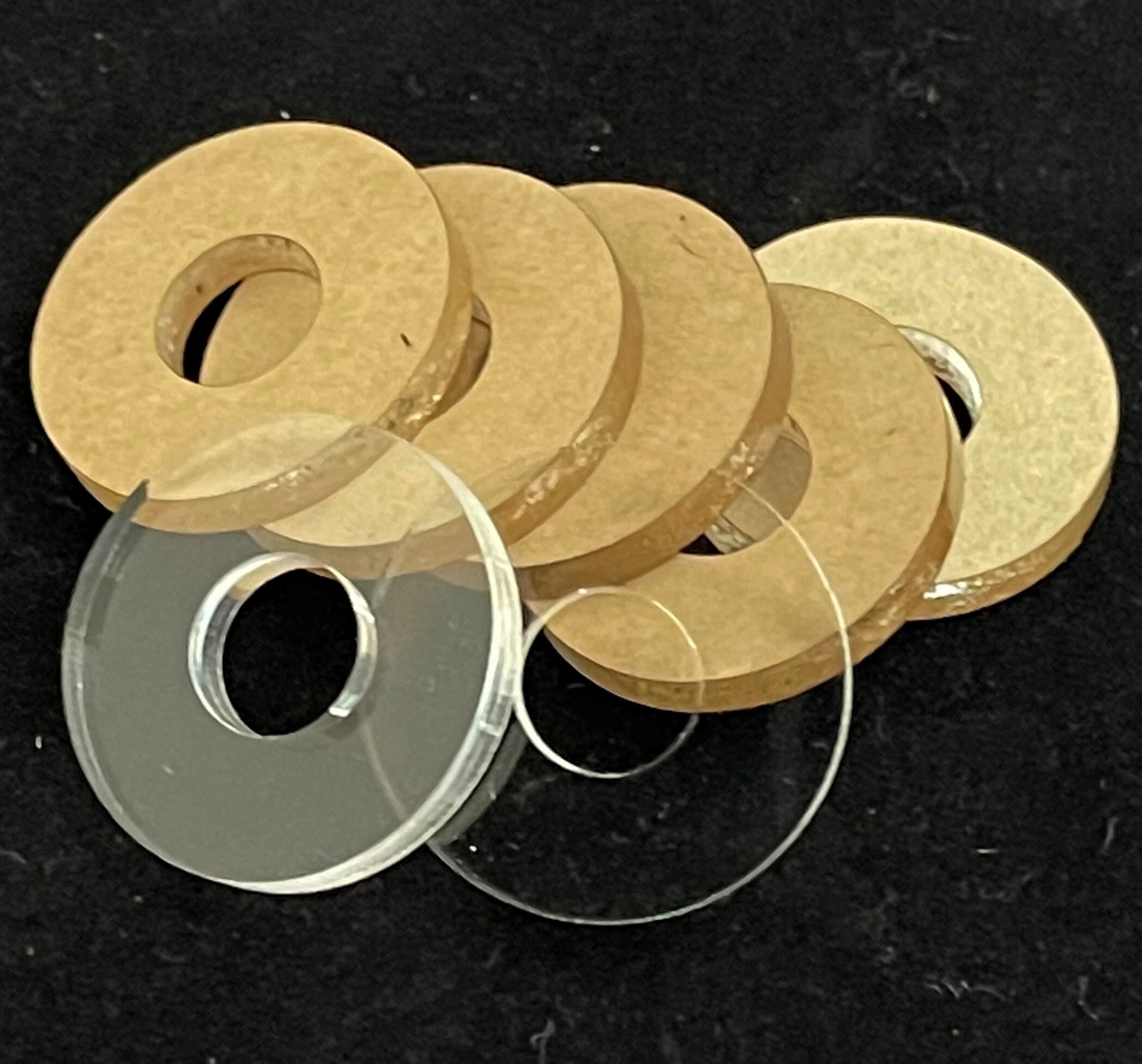 Clear Acrylic Washer Blanks - 1/2" Diameter X 1/4" ID X 1/8" Thick - Etsy