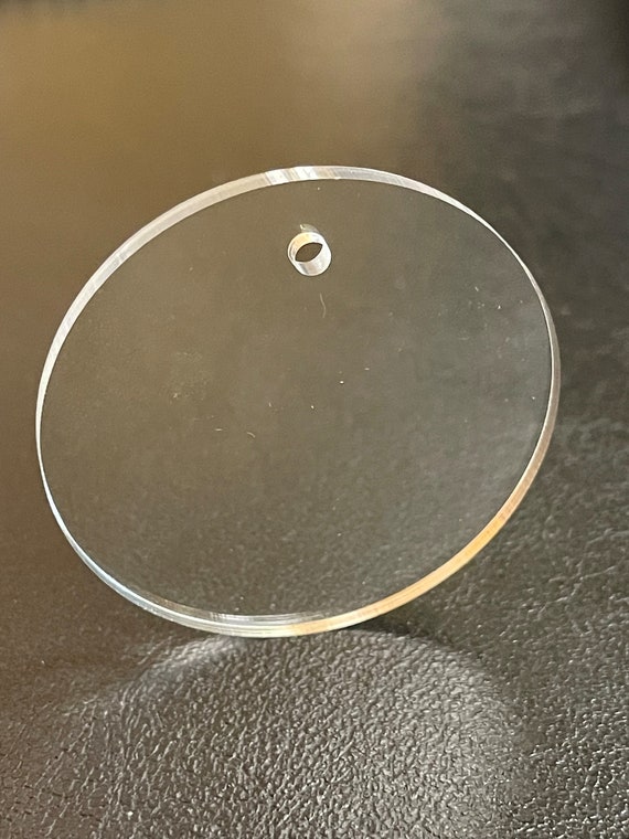 Set of 25 Round Clear Acrylic 2 Inch Disks With Center Hole - Etsy