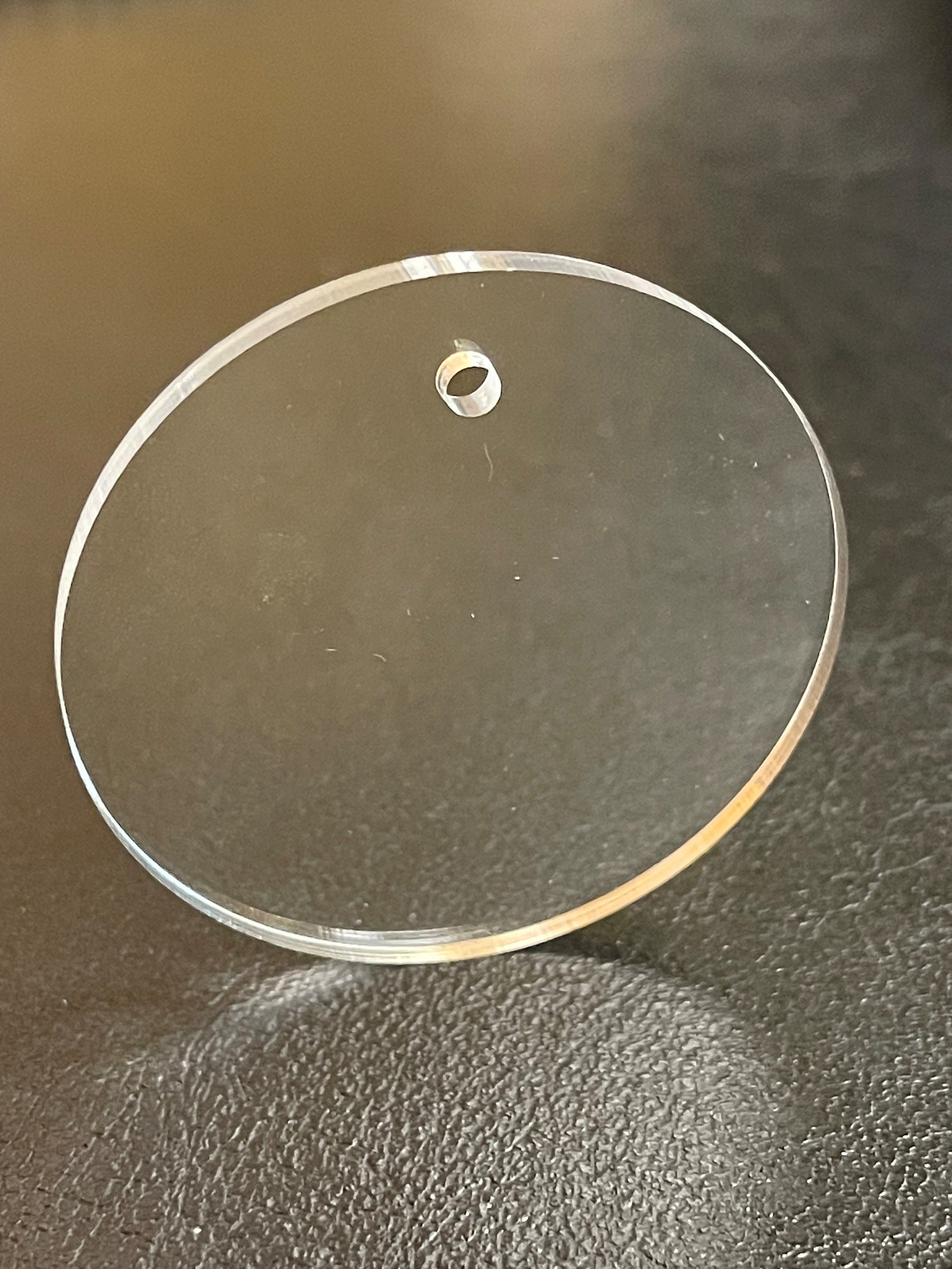 50 discos redondos de acrílico transparente de 2 pulgadas con orificio ...